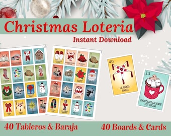 Valentine’s Loteria / Bingo Game. Spanish & English, 40 Tableros Para ...