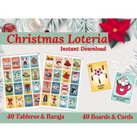Fun Christmas Bilingual Loteria, Mexican Christmas Game, Mexican ...