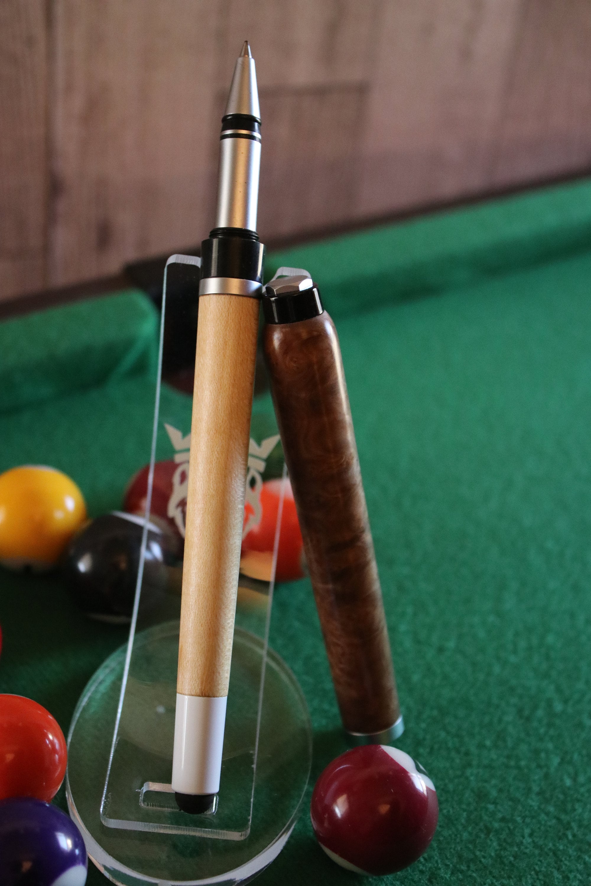 Pool Cue Rollerball Pen With Brown Mallee Burl - Etsy