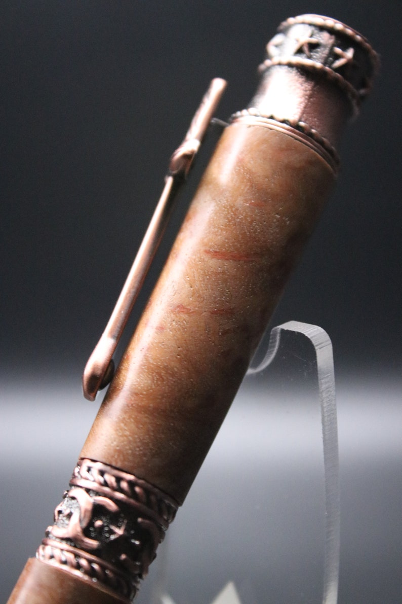 Western Americana Twist Pen in Antique Copper With Red Coolibah - Etsy