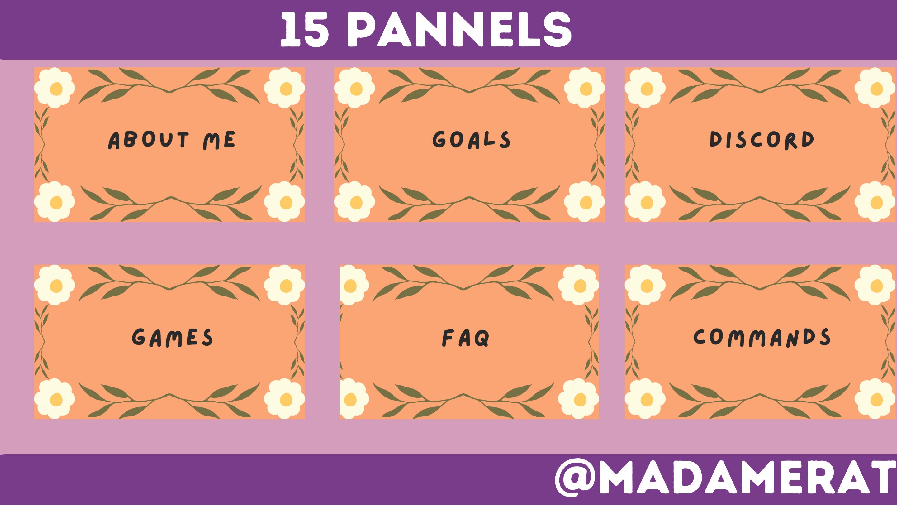 Animated Daisy Overlay Package for Twitch - Etsy