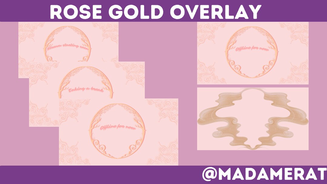 Rose Gold Cloud Stream Overlay Package - Etsy