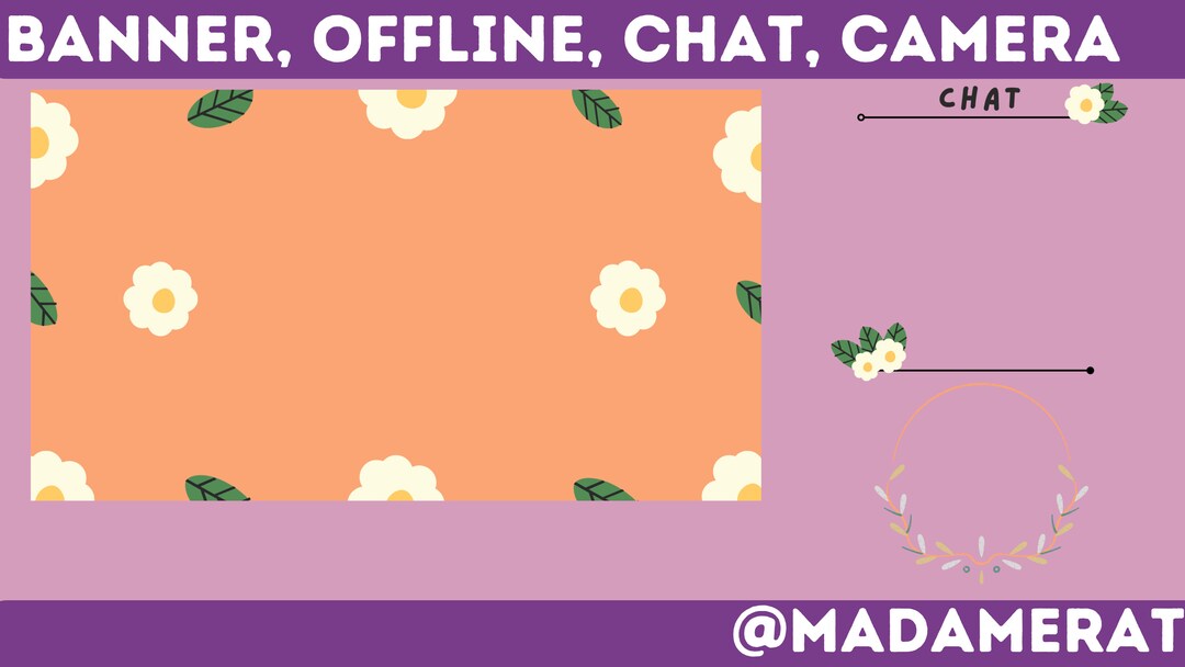 Animated Daisy Overlay Package for Twitch - Etsy