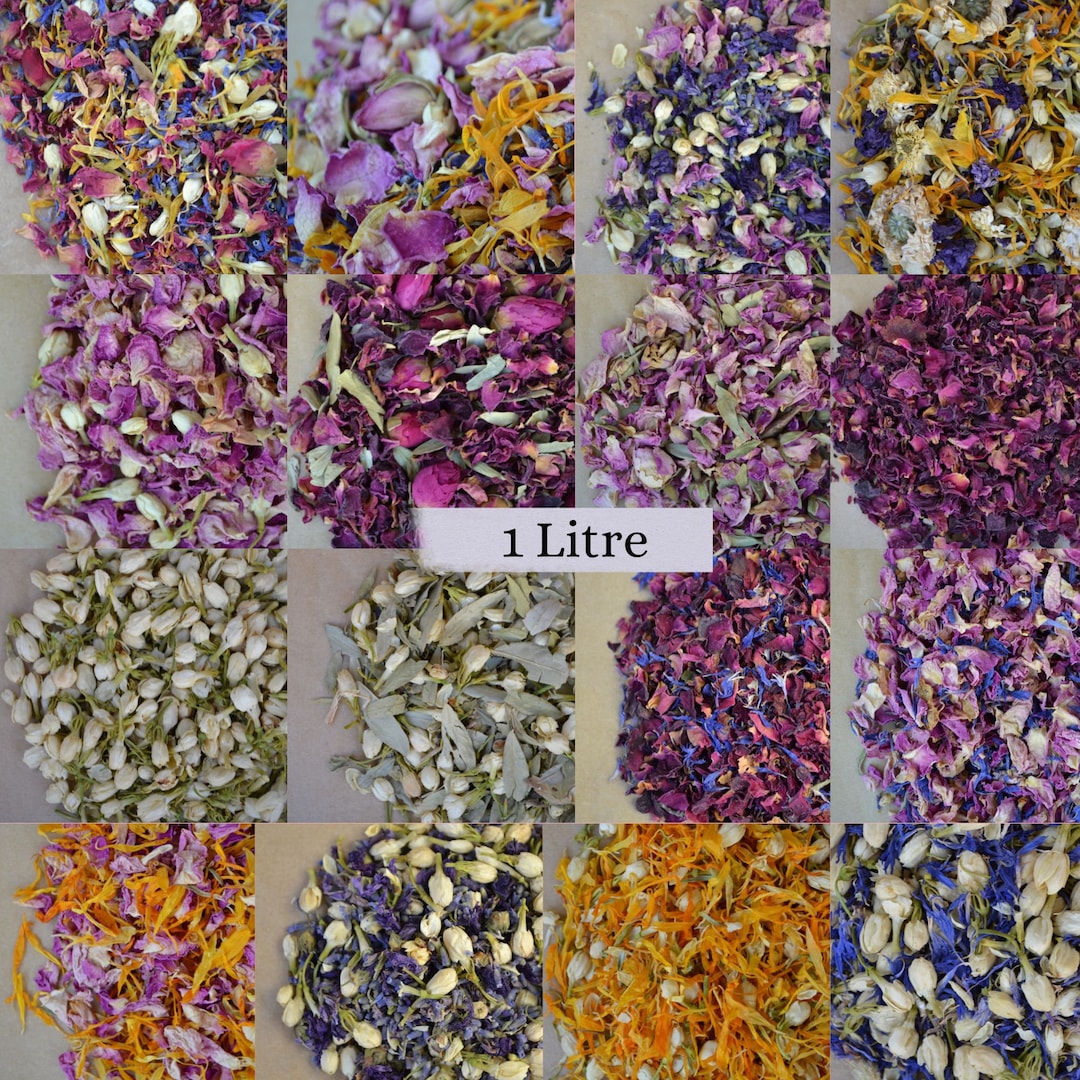 1 Litre Flower Confetti Dried Flower Confetti Biodegradable Confetti ...