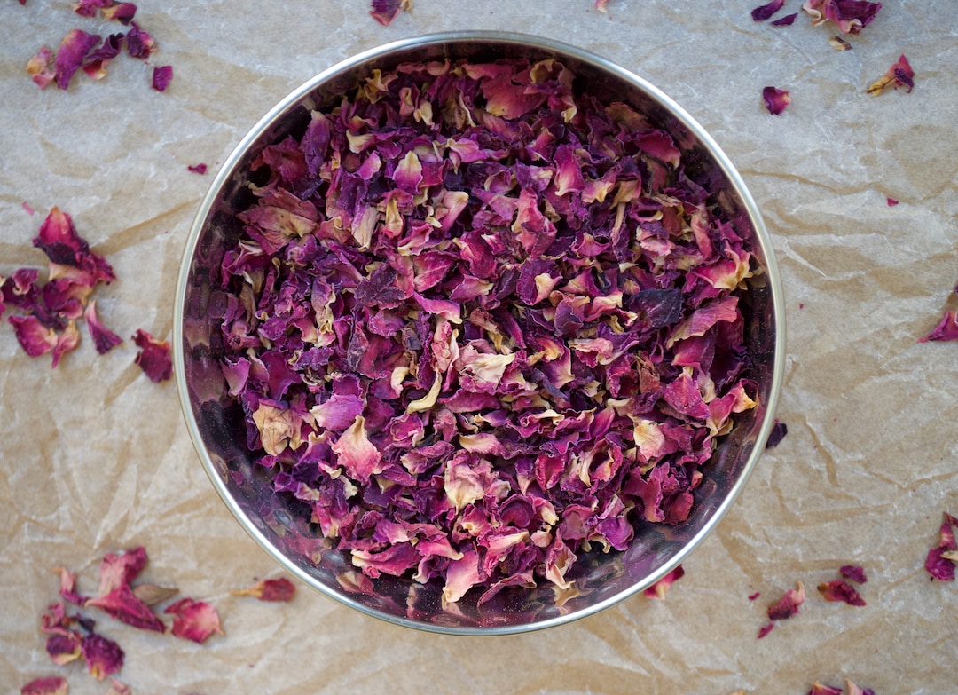 Organic Dried Rose Petals , Organic Rose Tea, Dried Herb, Red Rose ...