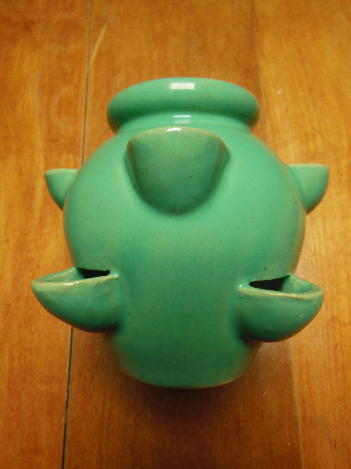 BAUER Pottery Strawberry Pot Miniature Jade Green Rare Mid Century MCM ...