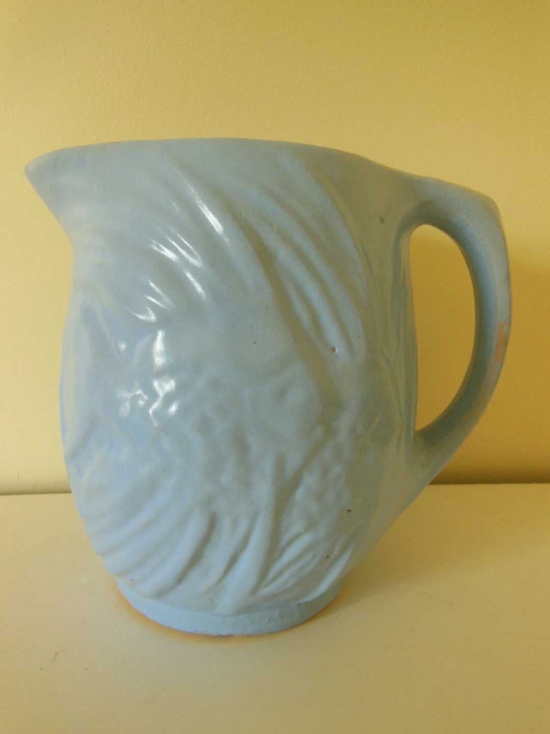 Mccoy Pottery Pitcher Angelfish Stoneware Pale Blue - Etsy