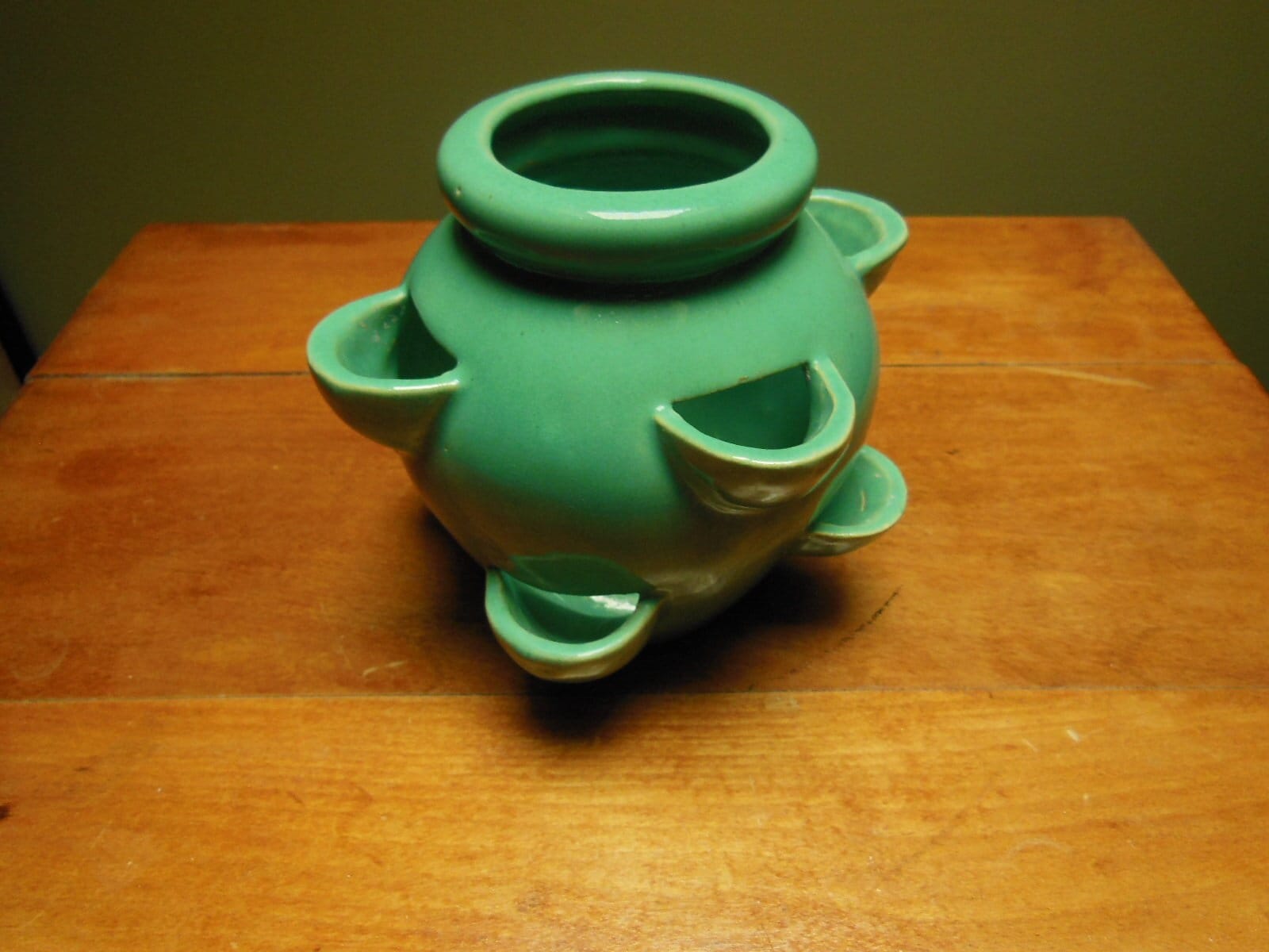 BAUER Pottery Strawberry Pot Miniature Jade Green Rare Mid Century MCM ...