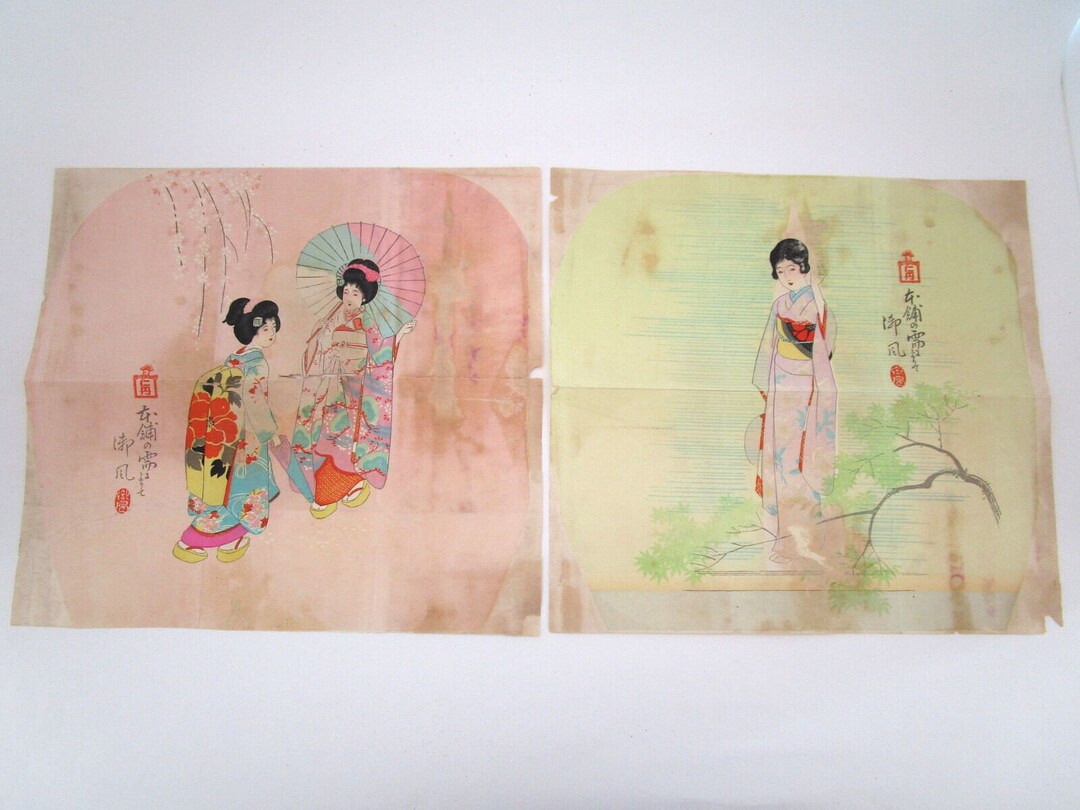 1910s Lithography Printing Japanese Artful Art Antique Print - Etsy