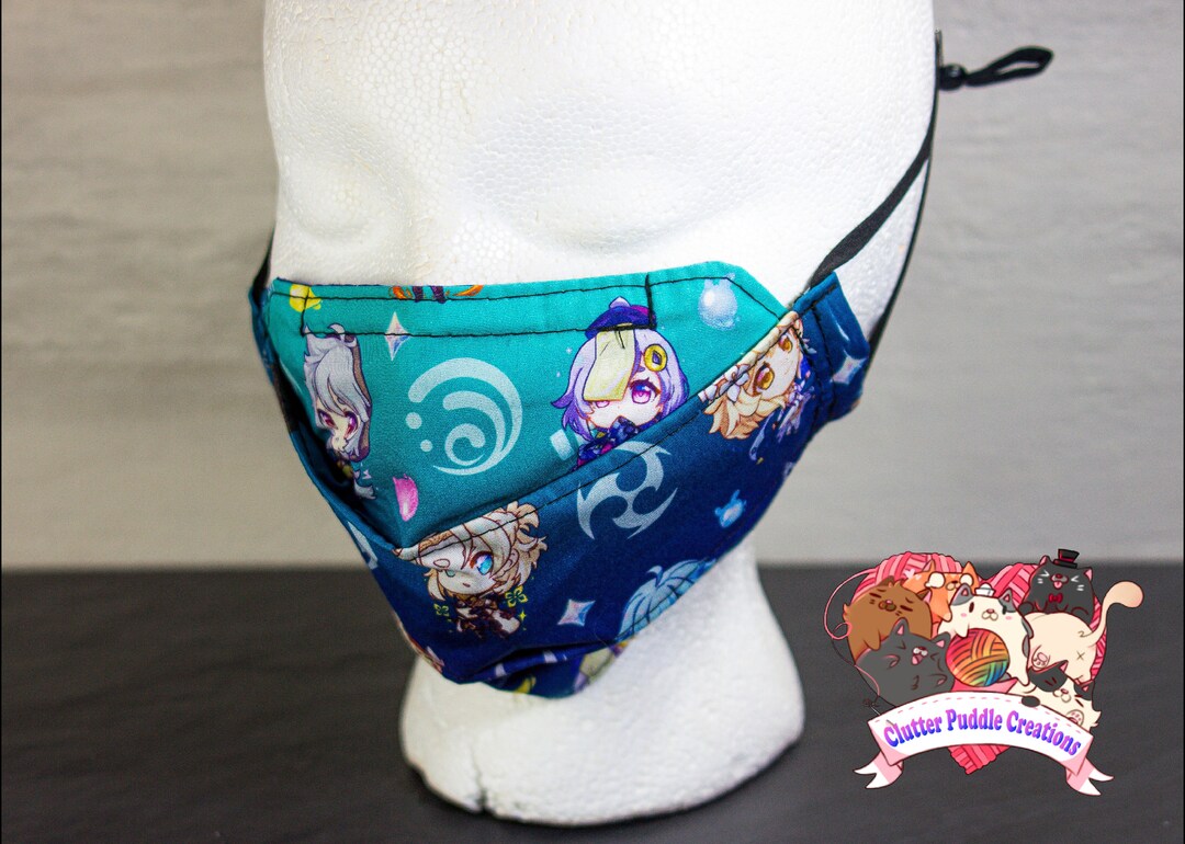 Gamer Mask, 3D Origami Mask, Nerdy Stocking Stuffer, Adjustable Strap ...