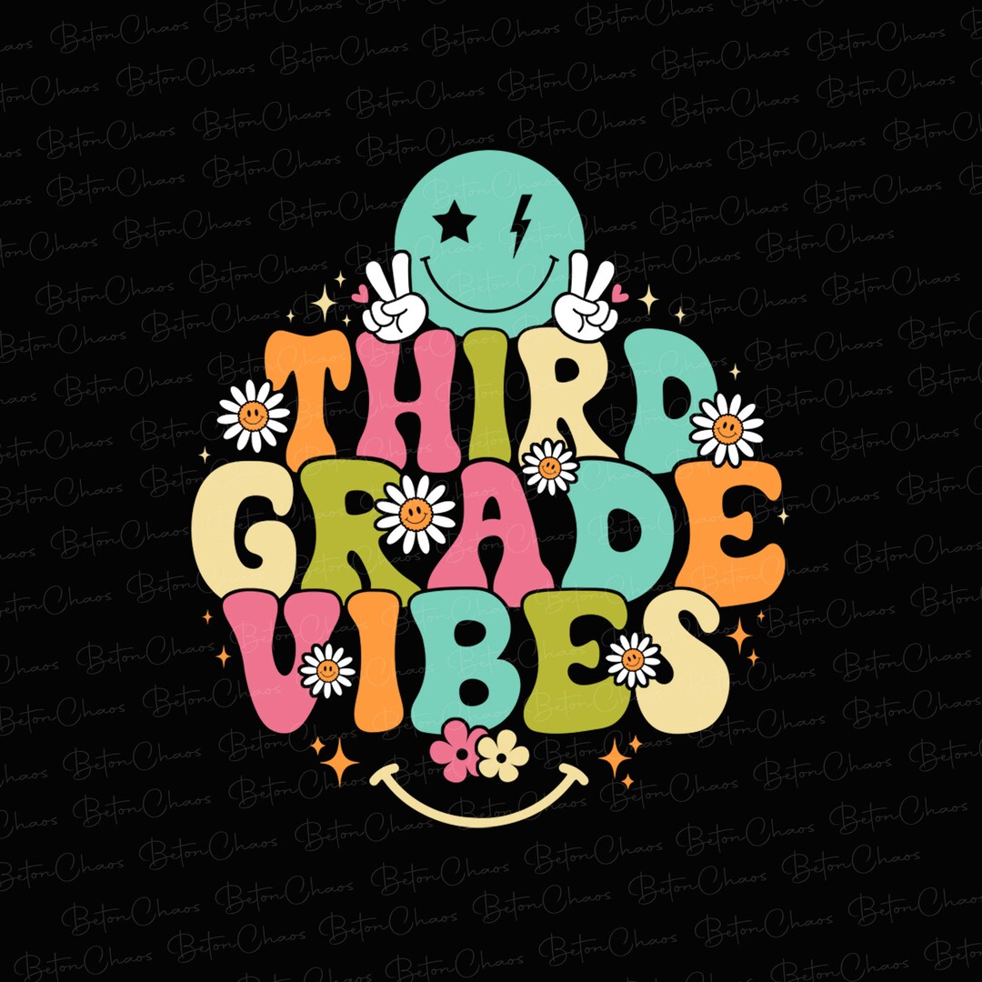 Third Grade Vibes Groovy Png 3rd Grade Png Back to School - Etsy