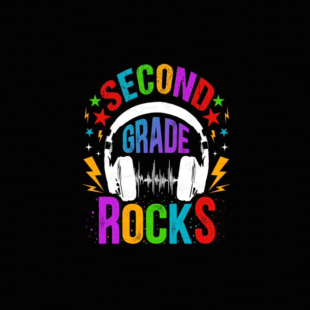 Second Grade Rocks Png Back to School Png 1st Day of School - Etsy