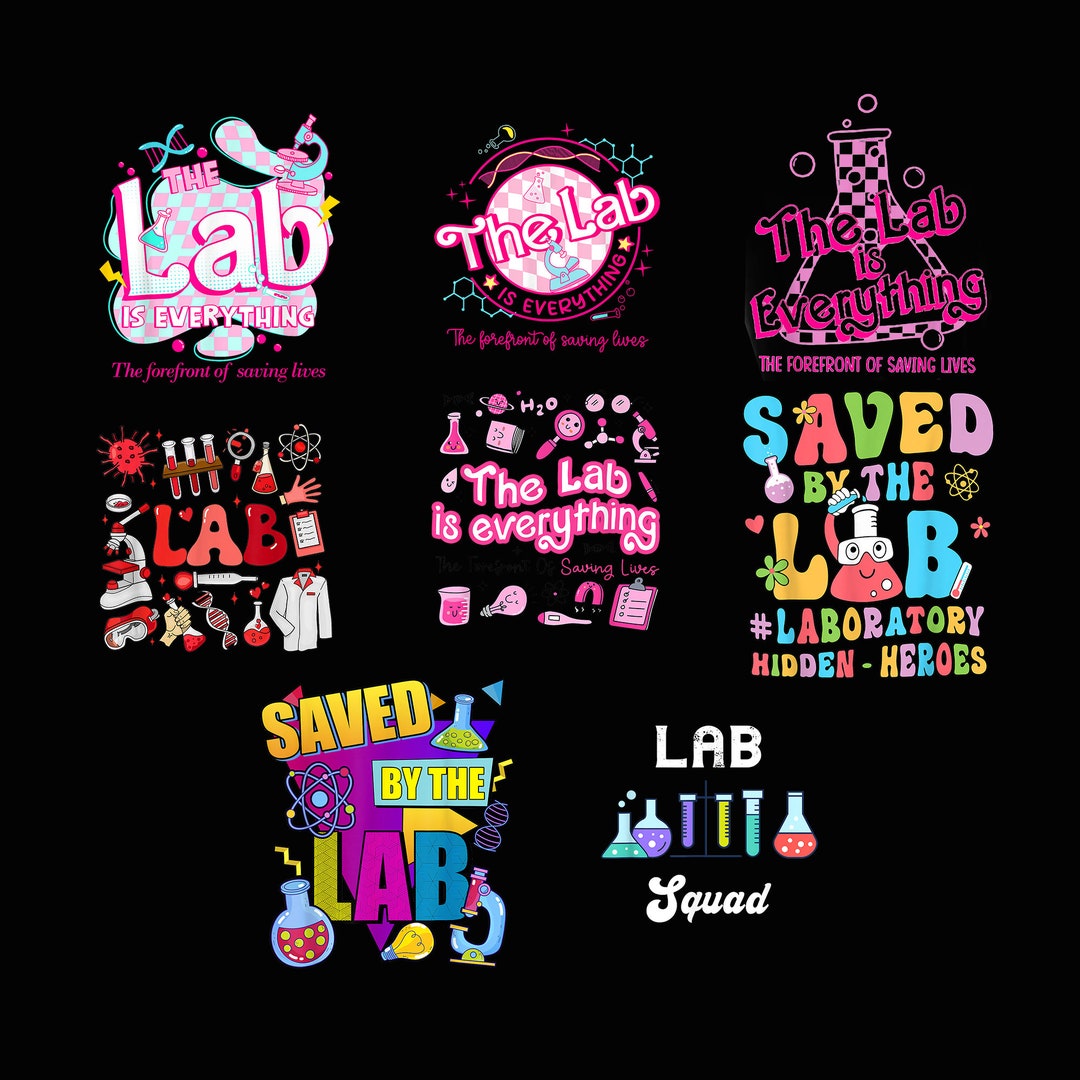 Retro Lab Week 2024 PNG, Medical Lab Science PNG, Microbiology ...