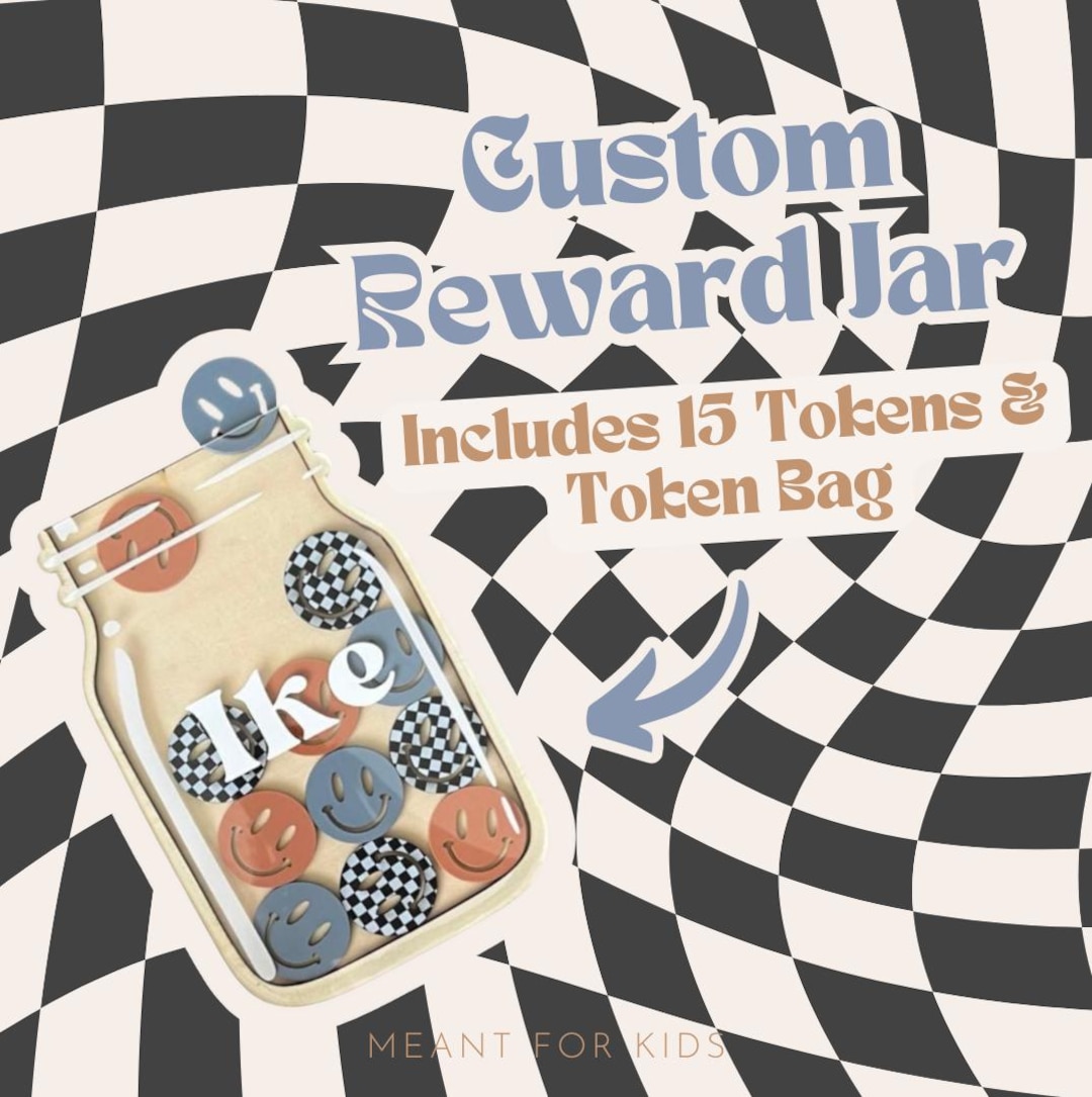 Custom Reward Jar With Tokens, Montessori Token System, Positive ...