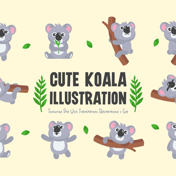 Koala Illustration - Etsy
