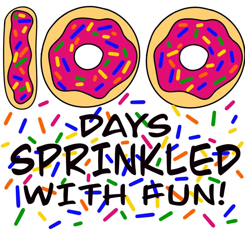 100th Day of School Donuts PNG File - Etsy