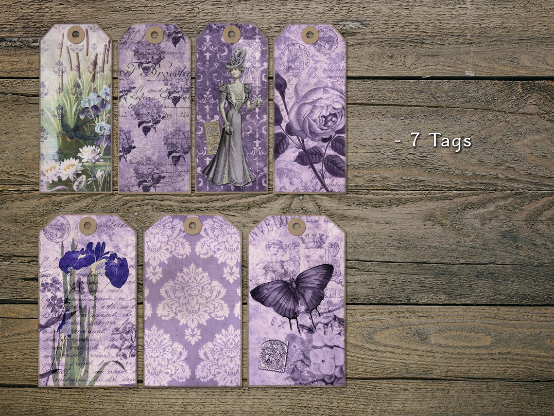 Purple Vintage Junk Journal Kit, Purple Journal, Vintage, Antique ...