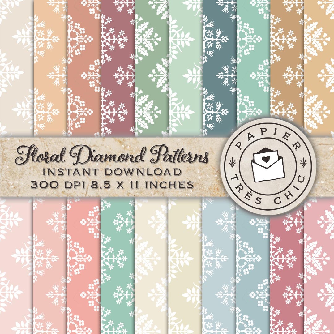 Antique Floral Patterns, Antique Floral Diamond Patterns, Antique ...