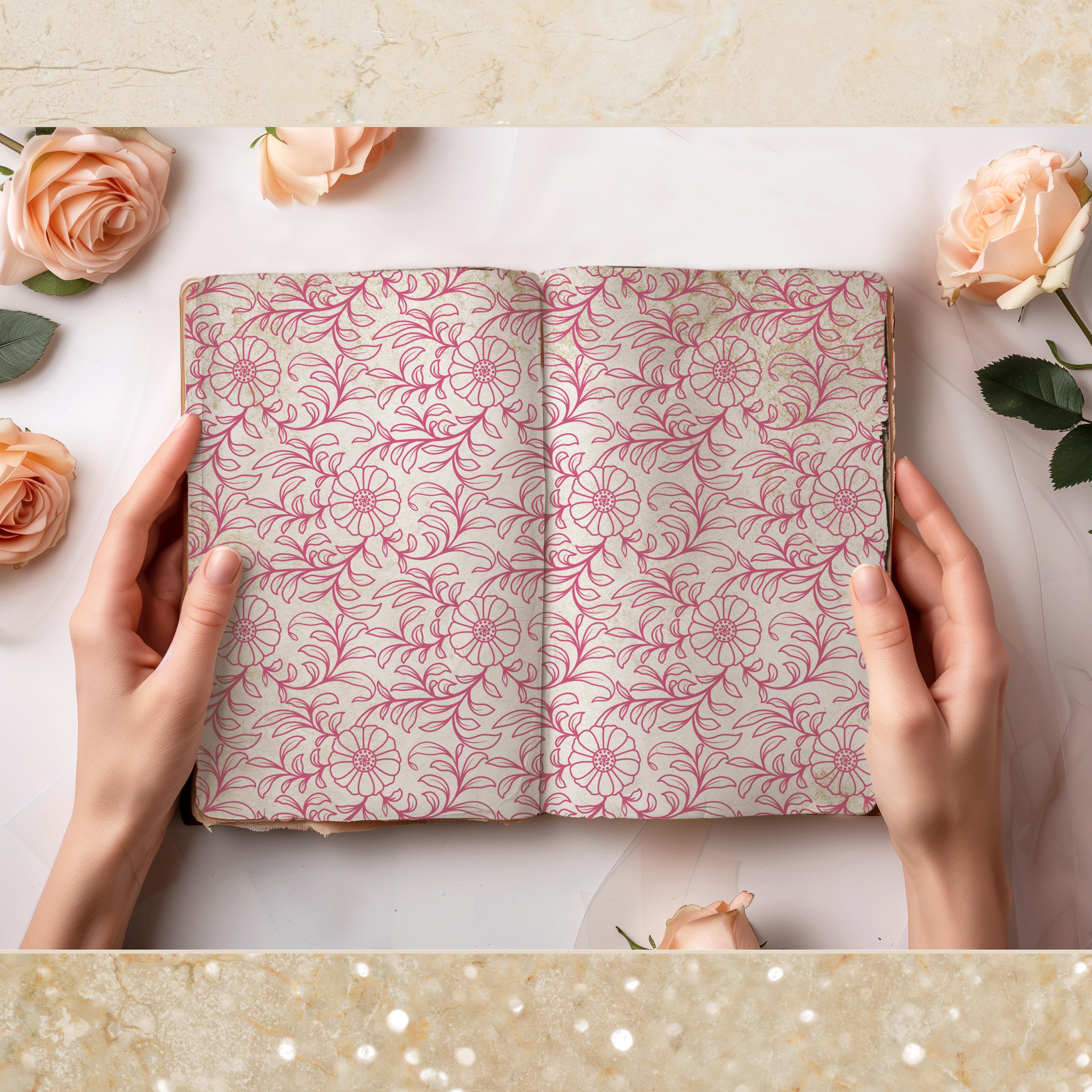 12 X 12 Antique Trending Colors Patterned Papers, Vintage Style, Floral ...