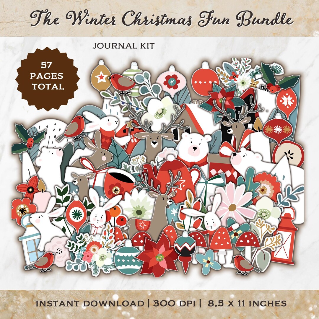 Fun Christmas Journal Kit, Fun Christmas, Printable Christmas, Fun ...