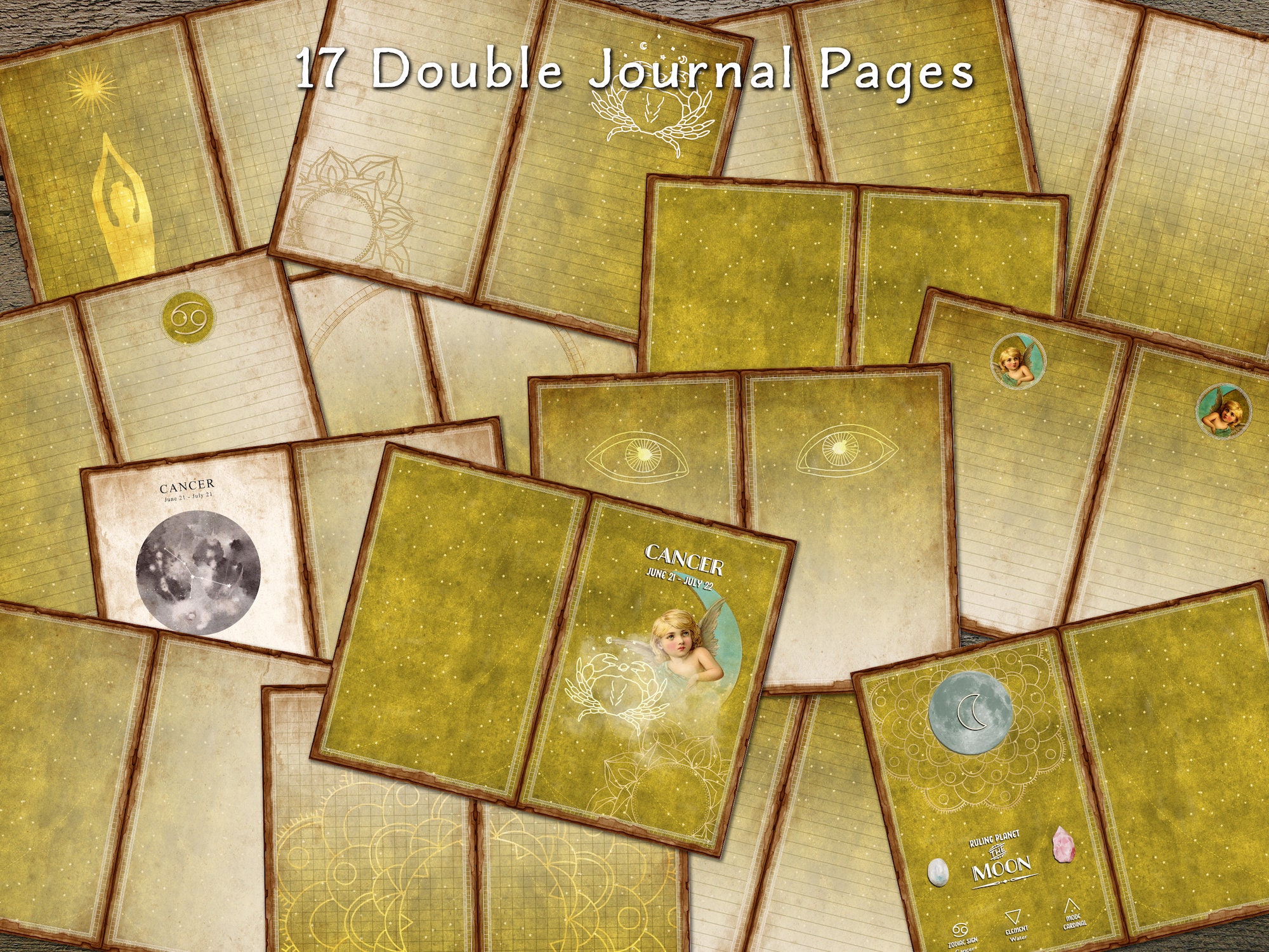 Cancer Astro Journal, Cancer Zodiac Journal, Astrology, Celestial ...