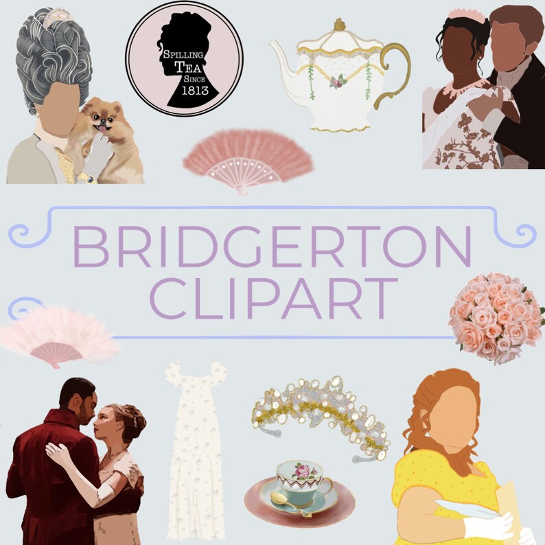Bridgerton Clipart and Svg Images Digital Stickers - Etsy