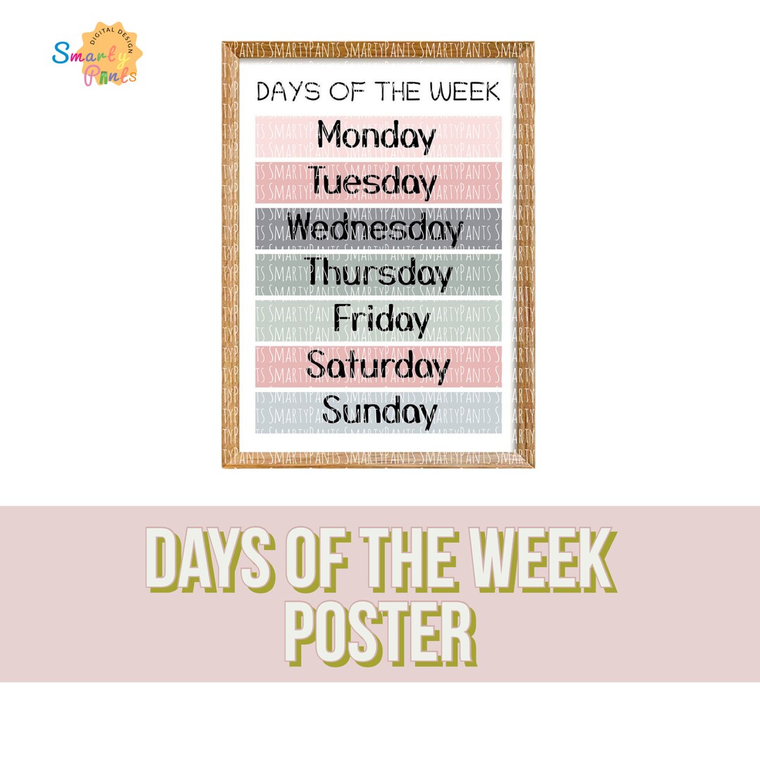 Days of the Week Printable| Days of the Week Stickers| Days of the Week ...