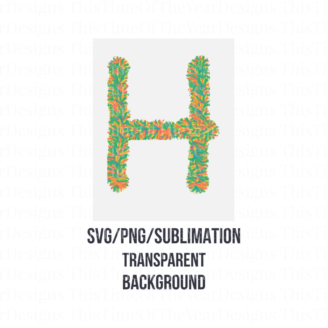 Rainbow Letter H SVG Rainbow Letters SVG Rainbow Wall Decal - Etsy