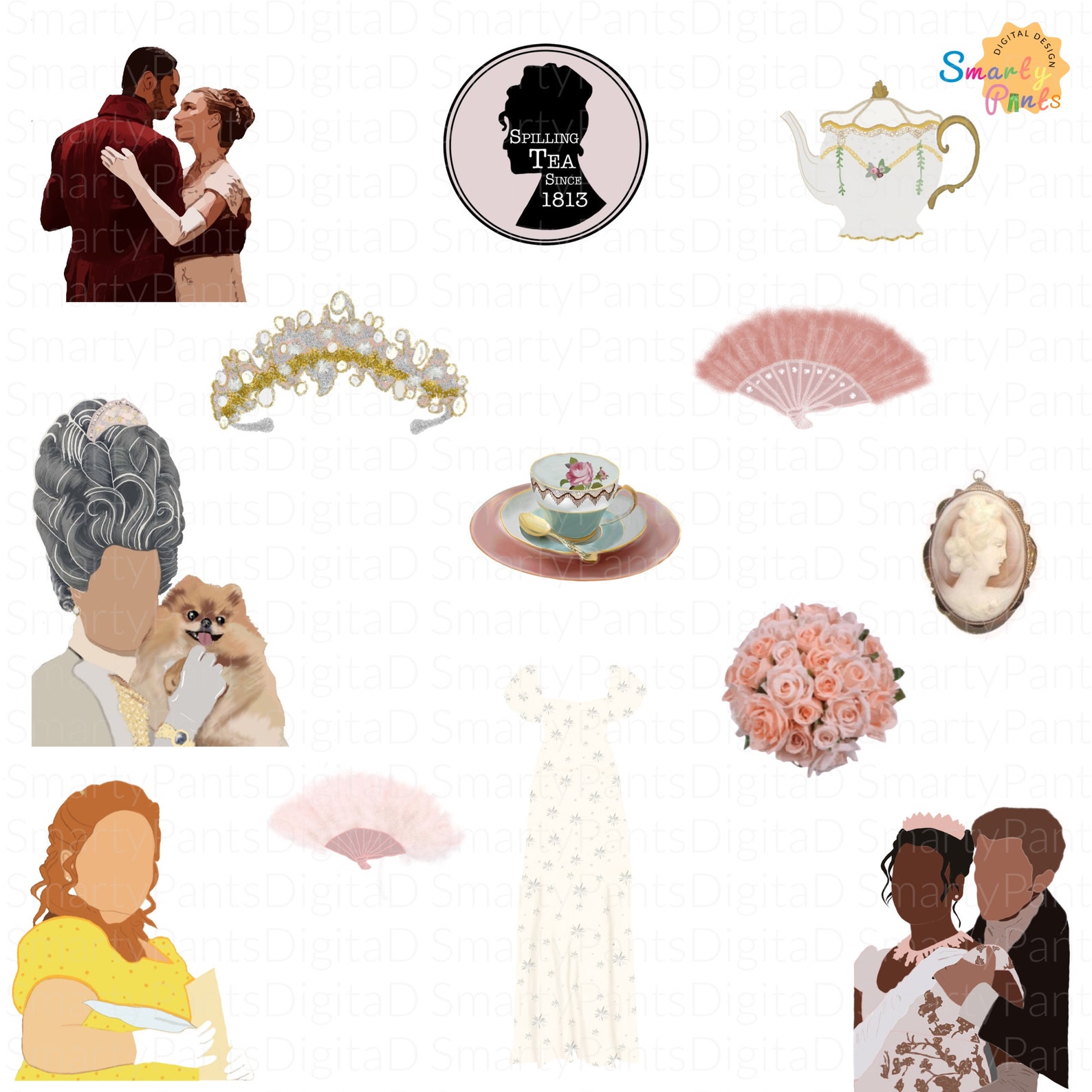 Bridgerton Bridgerton Clipart Bridgerton Svg Lady - Etsy