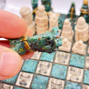 Aztec/mayan Crushed Stone and Resin Chess Set - Etsy