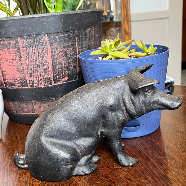 Cast Iron Pig - Etsy
