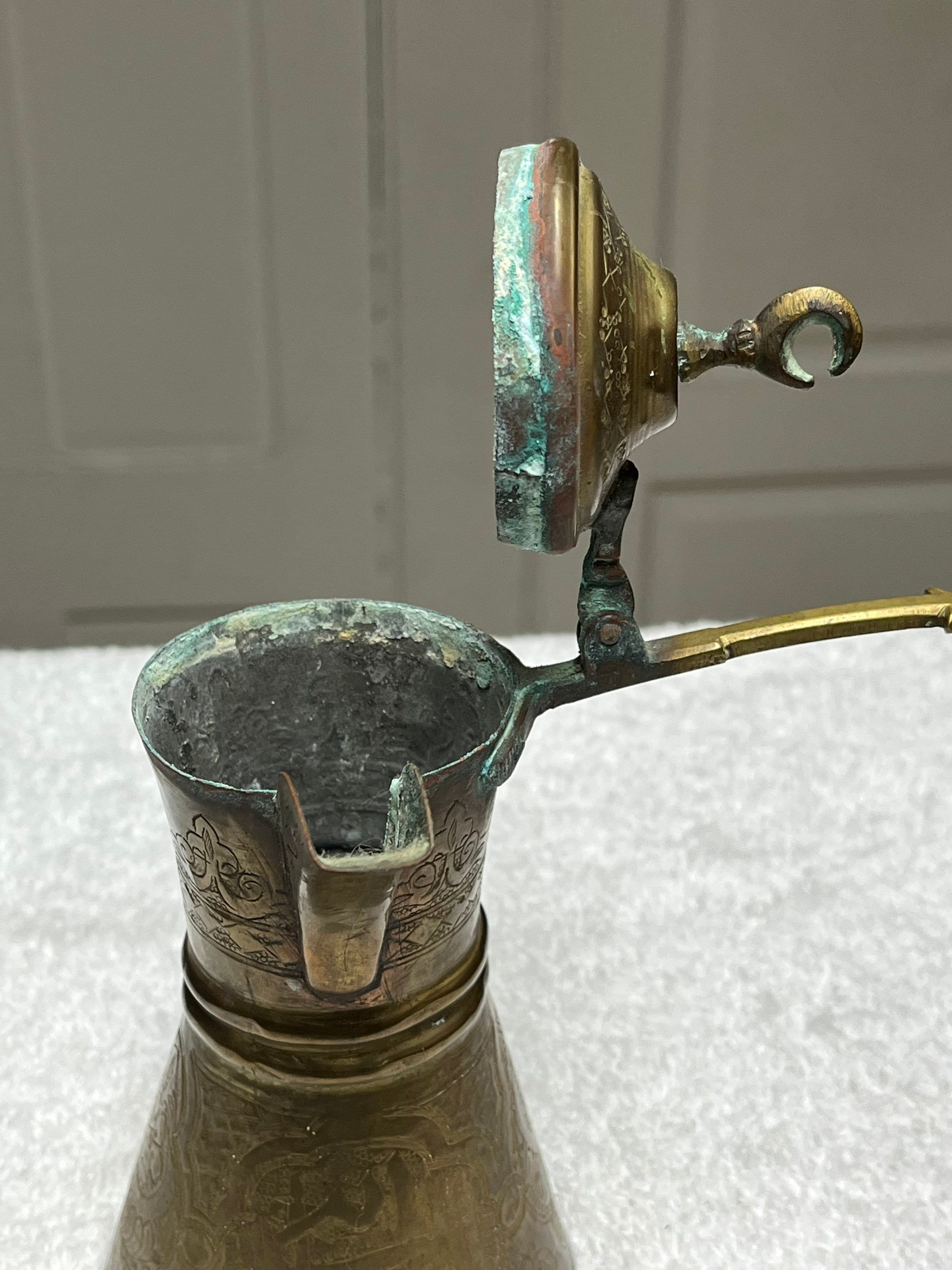 Antique Syrian Brass Dallah - Etsy