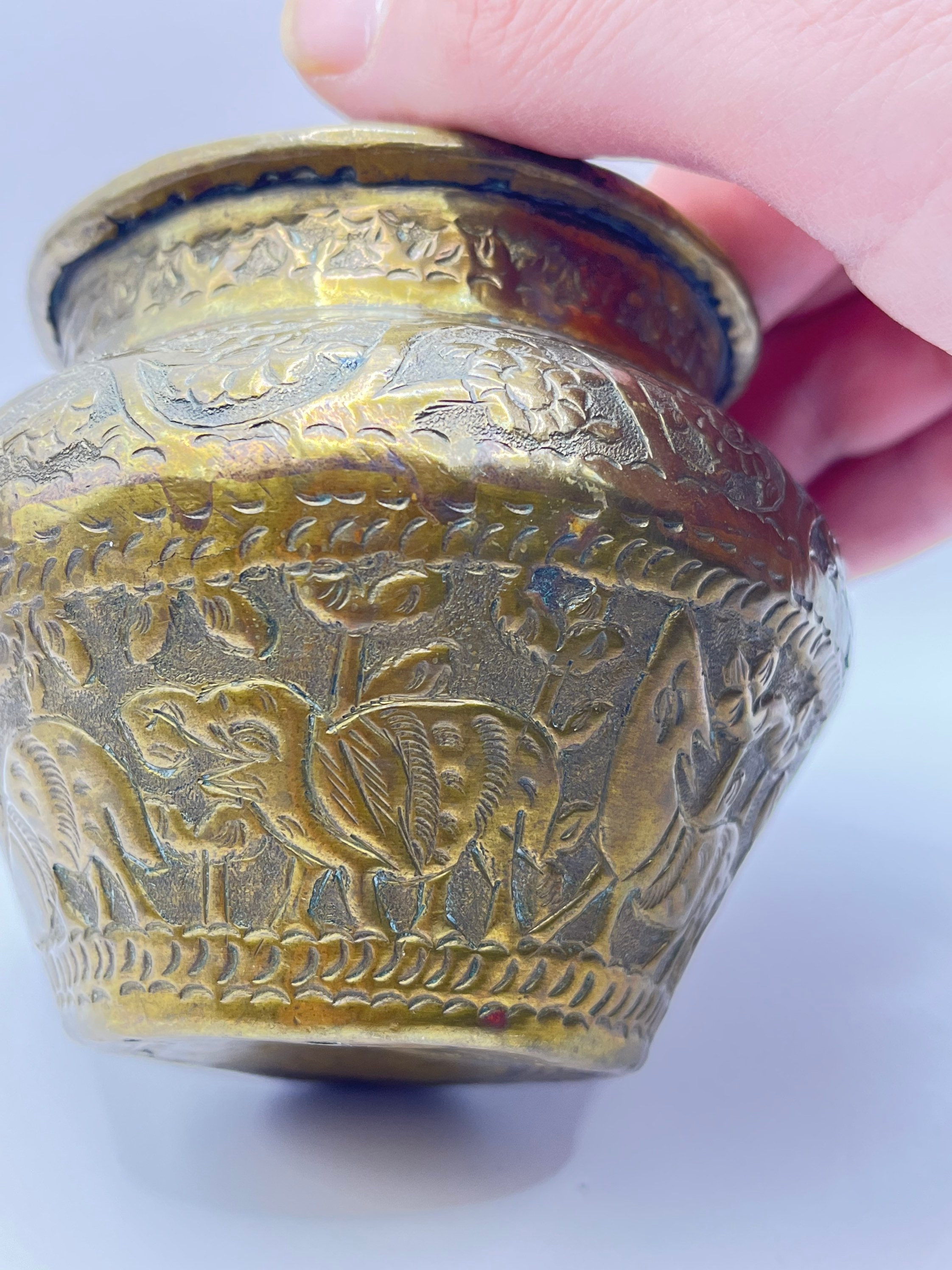Antique Middle Eastern Brass Pot - Etsy