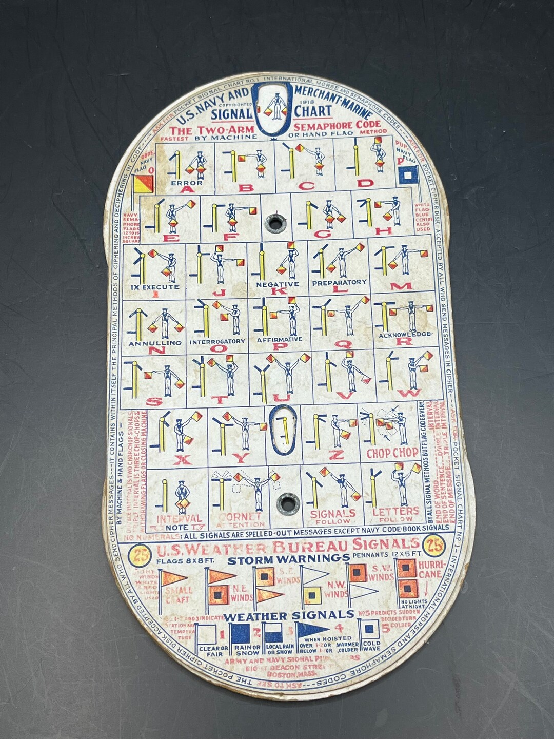 1918 U.S. Navy & Merchant Marine Signal Chart - Etsy