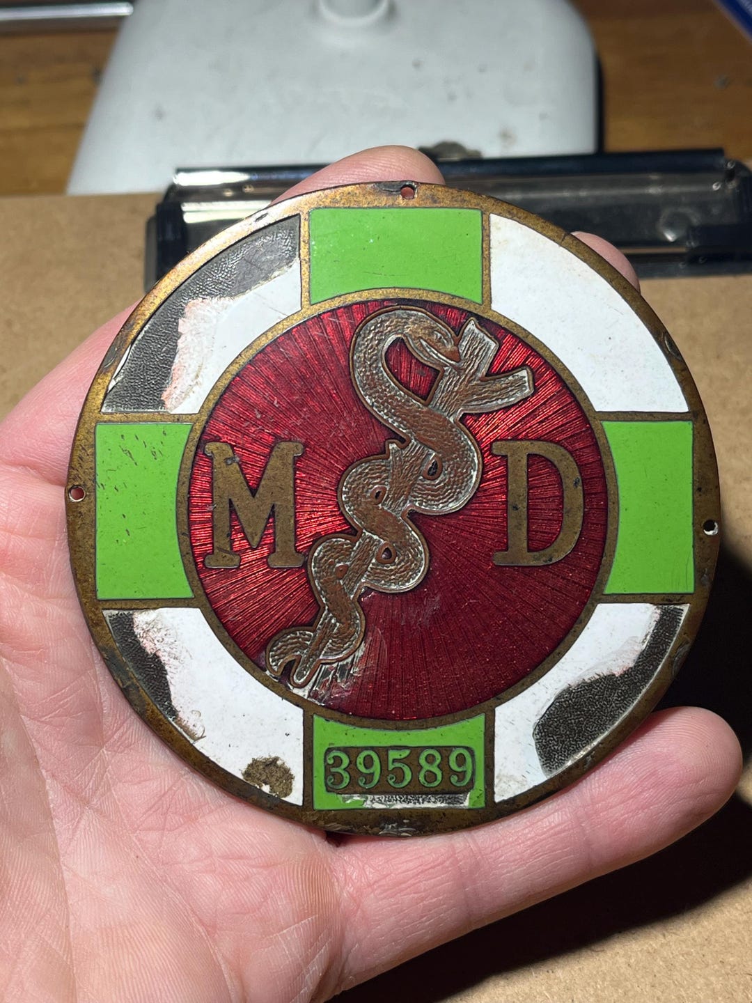 1925 Doctor of Medicine License Plate Badge 39589 - Etsy