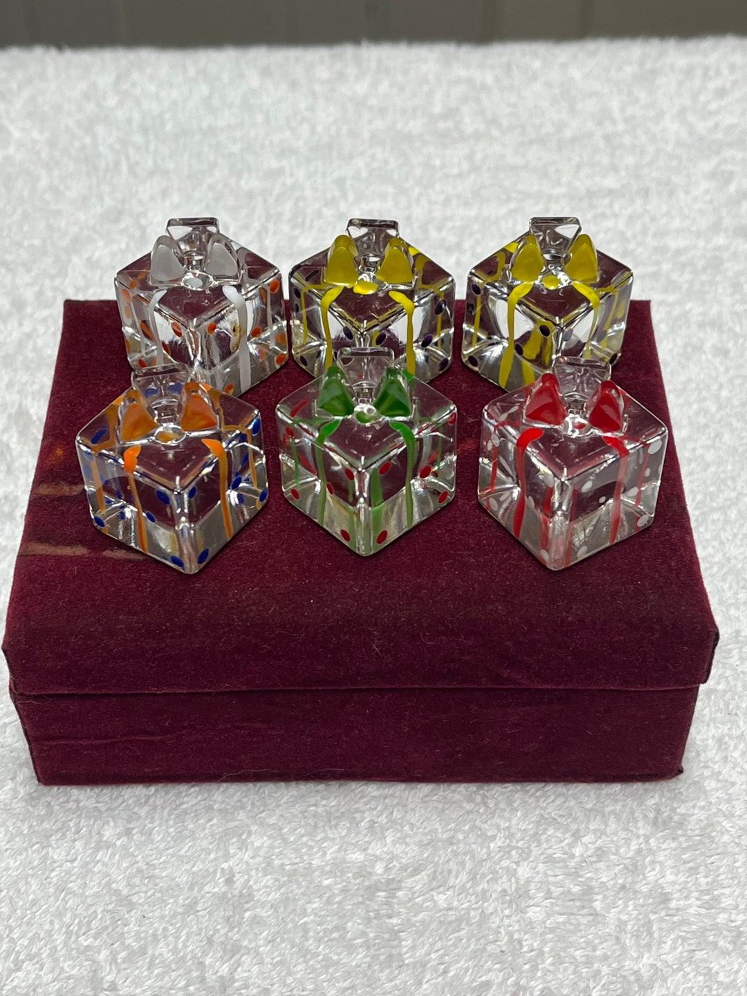 Godinger Crystal Legends Present Place Card Holders - Etsy