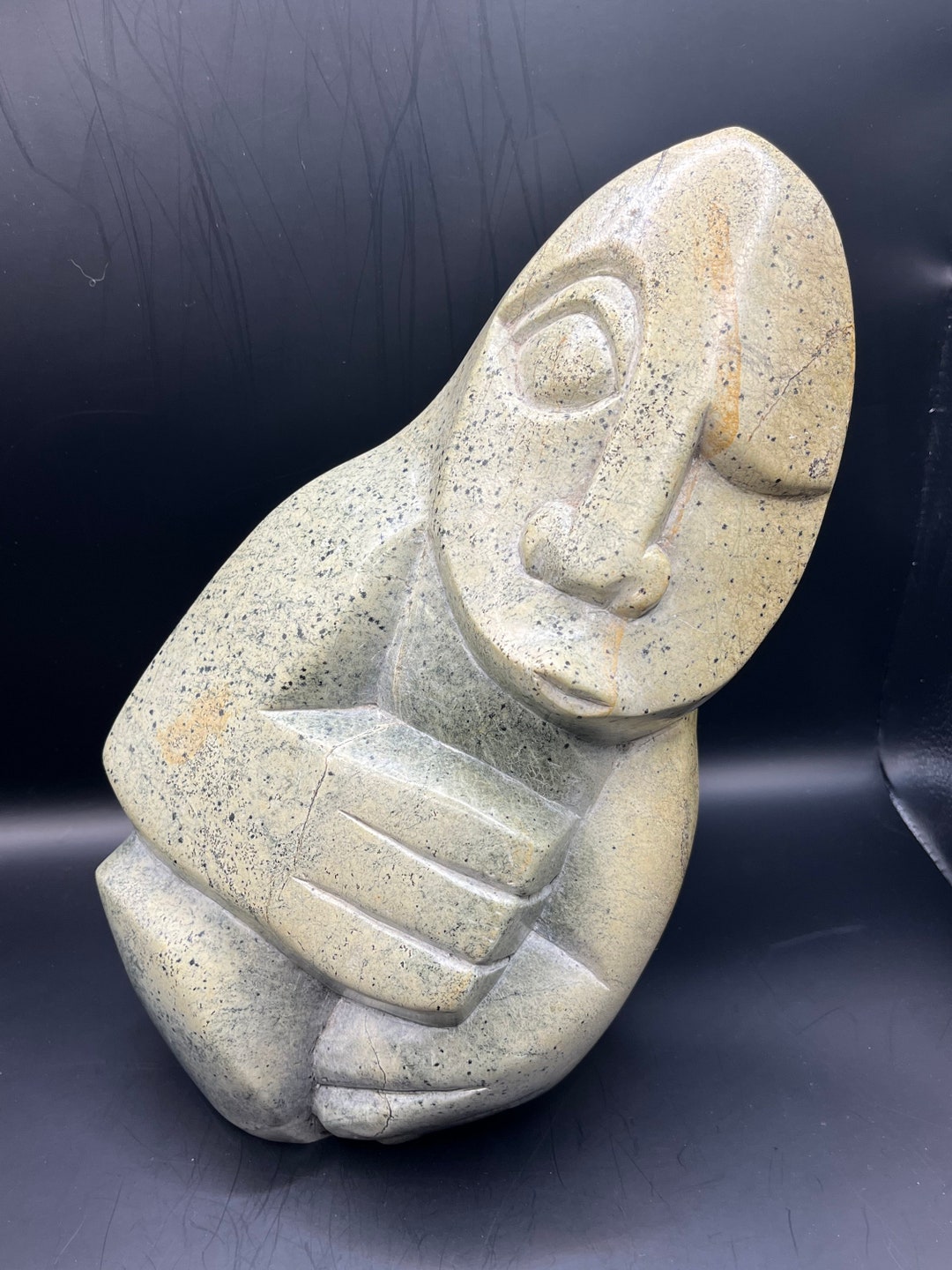 Blinking Man Stone Sculpture - Etsy