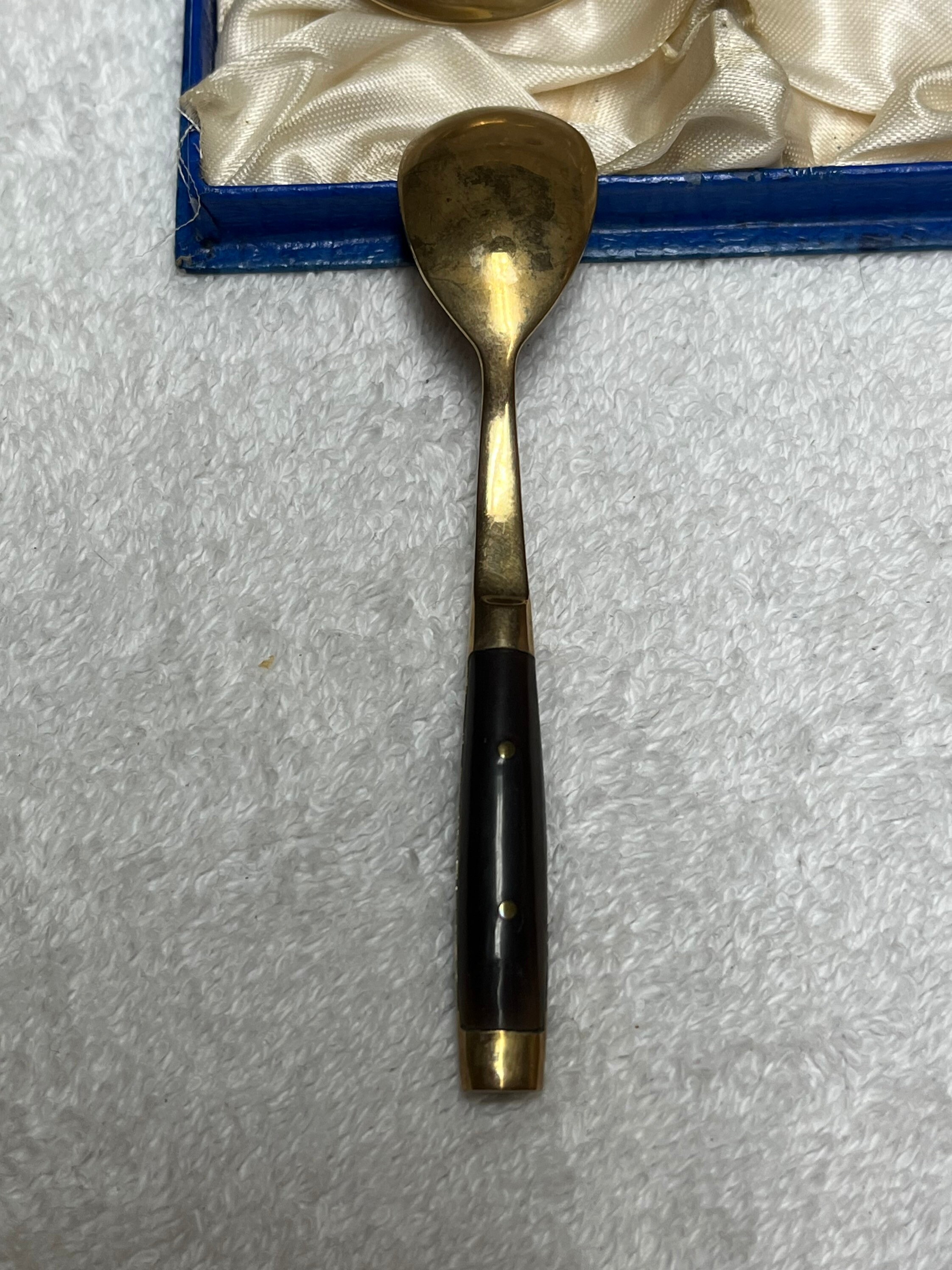 Buffalo Horn and Brass Spoon Set 6pc. - Etsy