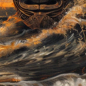Oceanic Polynesian Guardian: the Rising Tiki Mask Print - Etsy