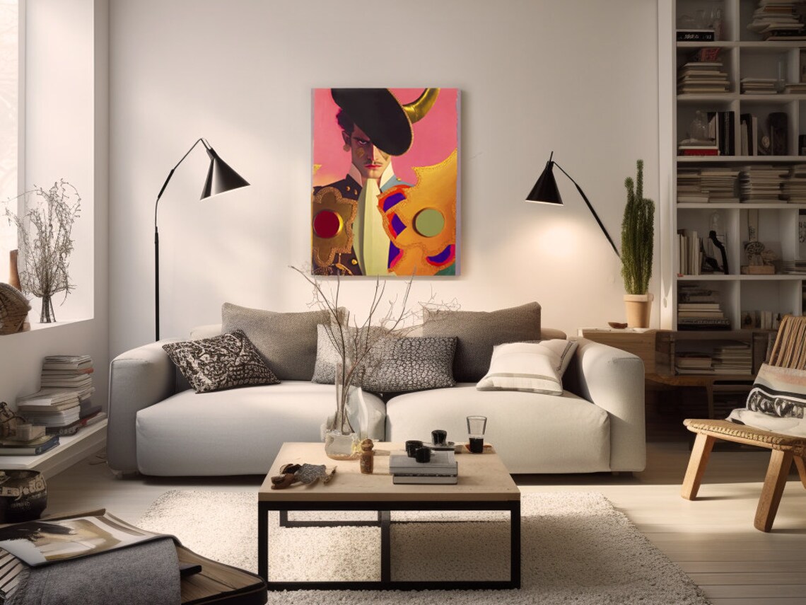 Bold Gold and Abstract Rococo Matador Painting Print - Etsy