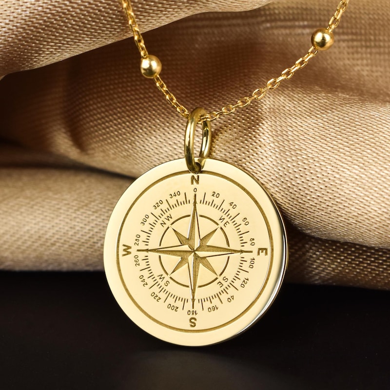 Compass Necklace - Etsy