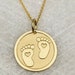 14K Solid Gold Baby Feet Pendant: Personalized Newborn Charm - Etsy UK