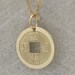 9K Real Solid Gold Chinese Lucky Coin Charm, Dainty Chinese Feng Shui ...