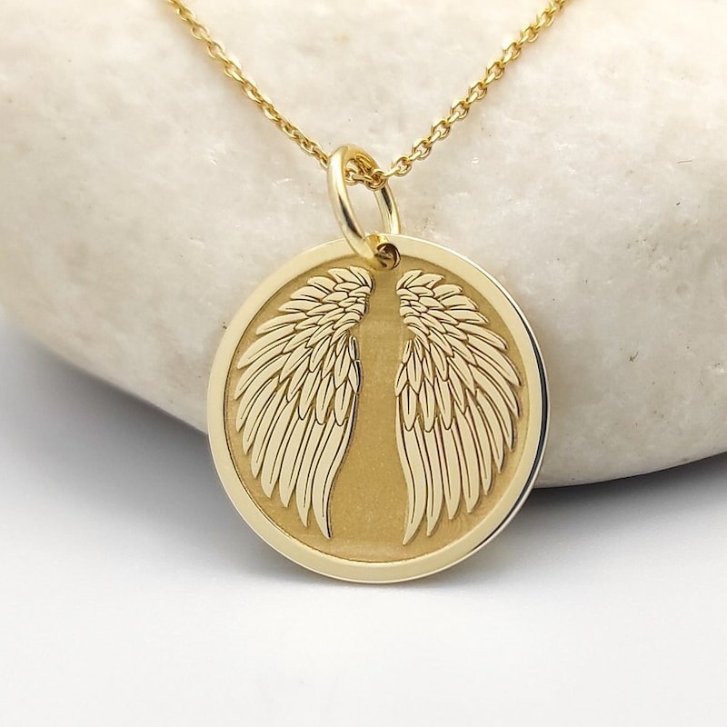Angel Circle Chain With Wings - Etsy