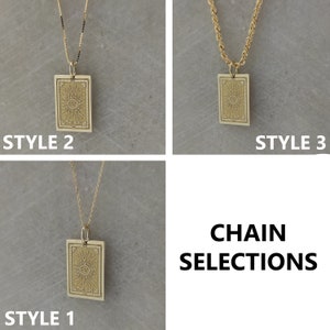 14K Gold the Devil Tarot Card Pendant, Gold Devil Jewelry for Women ...