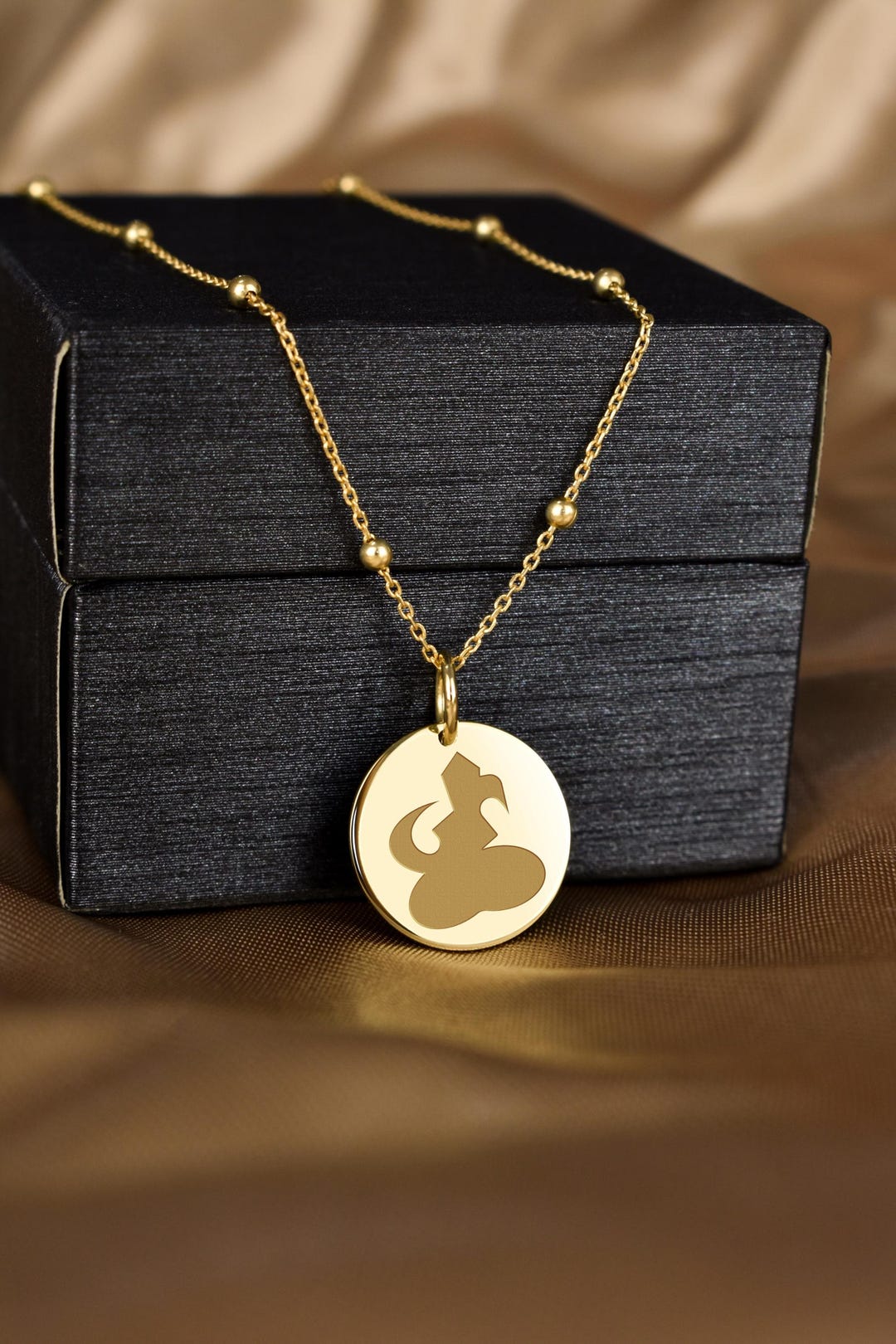 14K Solid Gold Adinkra Symbol Necklace, Ghana Cultural Jewelry - Etsy