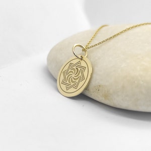 14K Solid Gold Eternity Symbol Necklace, Gold Coin Infinity Pendant ...