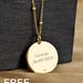 14K Solid Gold Amor Fati Medallion Necklace: Personalized Philosophy ...