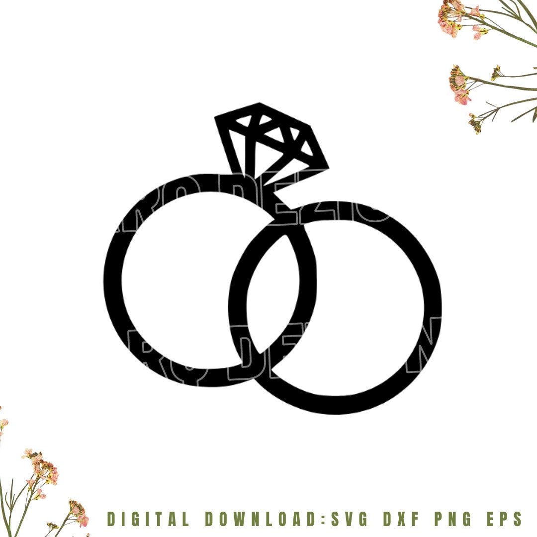 Ring Svg, Wedding Rings Svg, Diamond Ring Svg, Bands Svg , Cricut ...