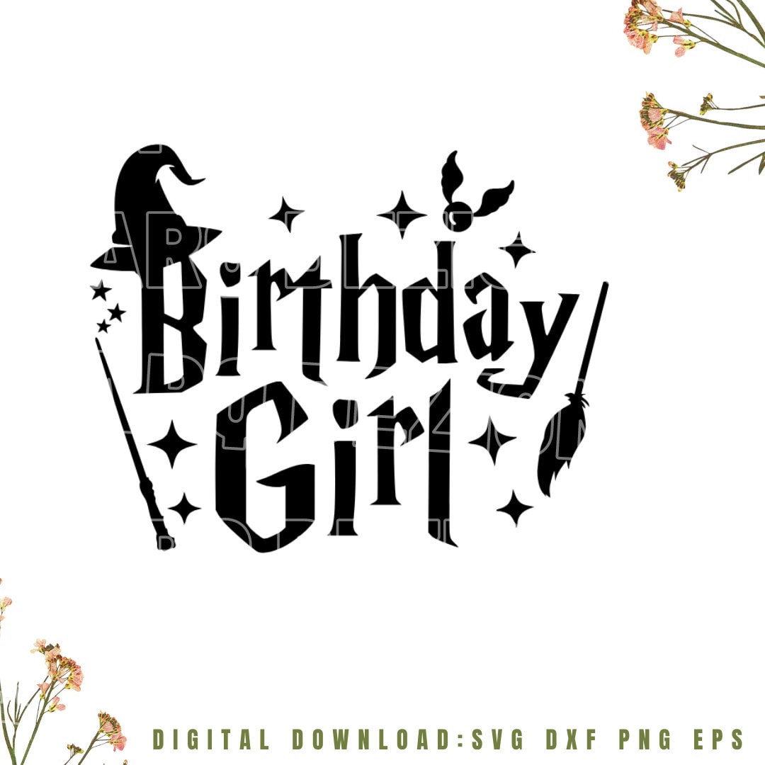Wizard Magical Fantasy Girl Birthday Svg, Birthday Girl Svg , Cricut ...